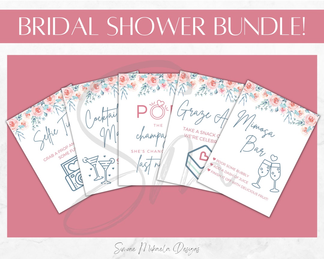Bridal Shower Table Sign / Poster Printable Download |sizes A3,A4,A5 ...