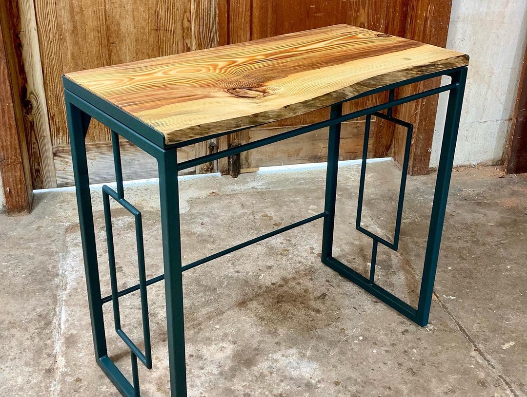 Live Edge Desk With Welded Steel Frame - Etsy