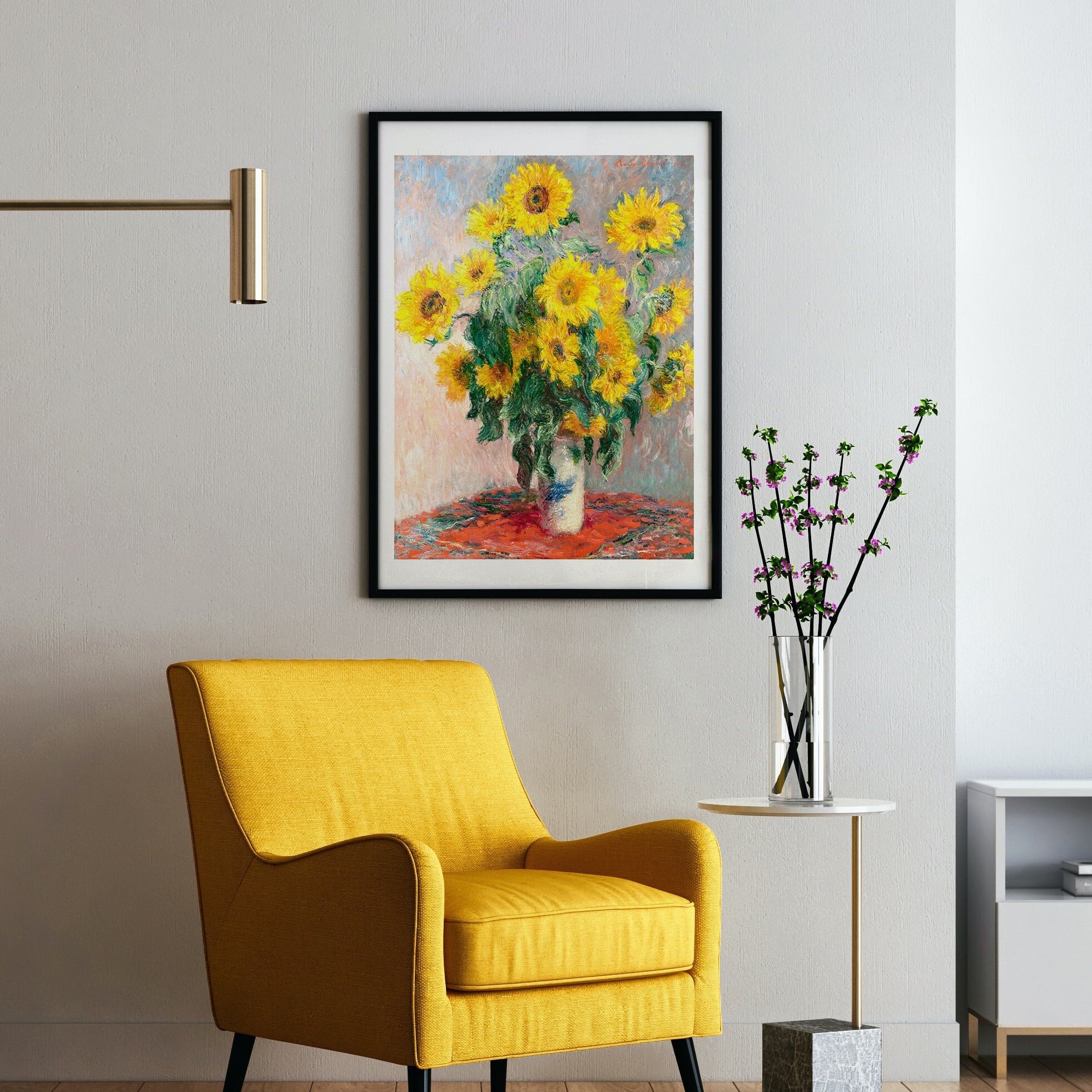 Claude Monet Sunflower Poster. the Famous Bouquet of Sunflowers Still ...