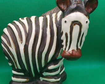 Ceramic Zebra Figurine - Etsy