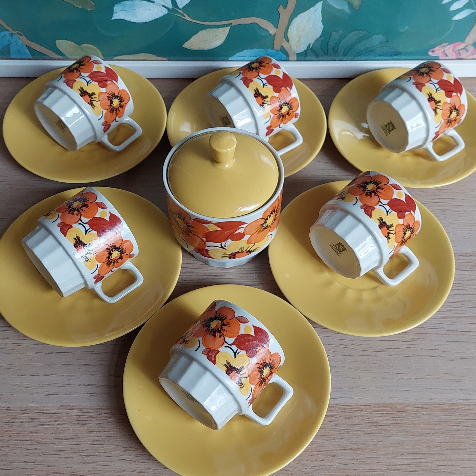 VINTAGE COFFEE SET Mid-century Retro Porcelain Coffee Set - Etsy