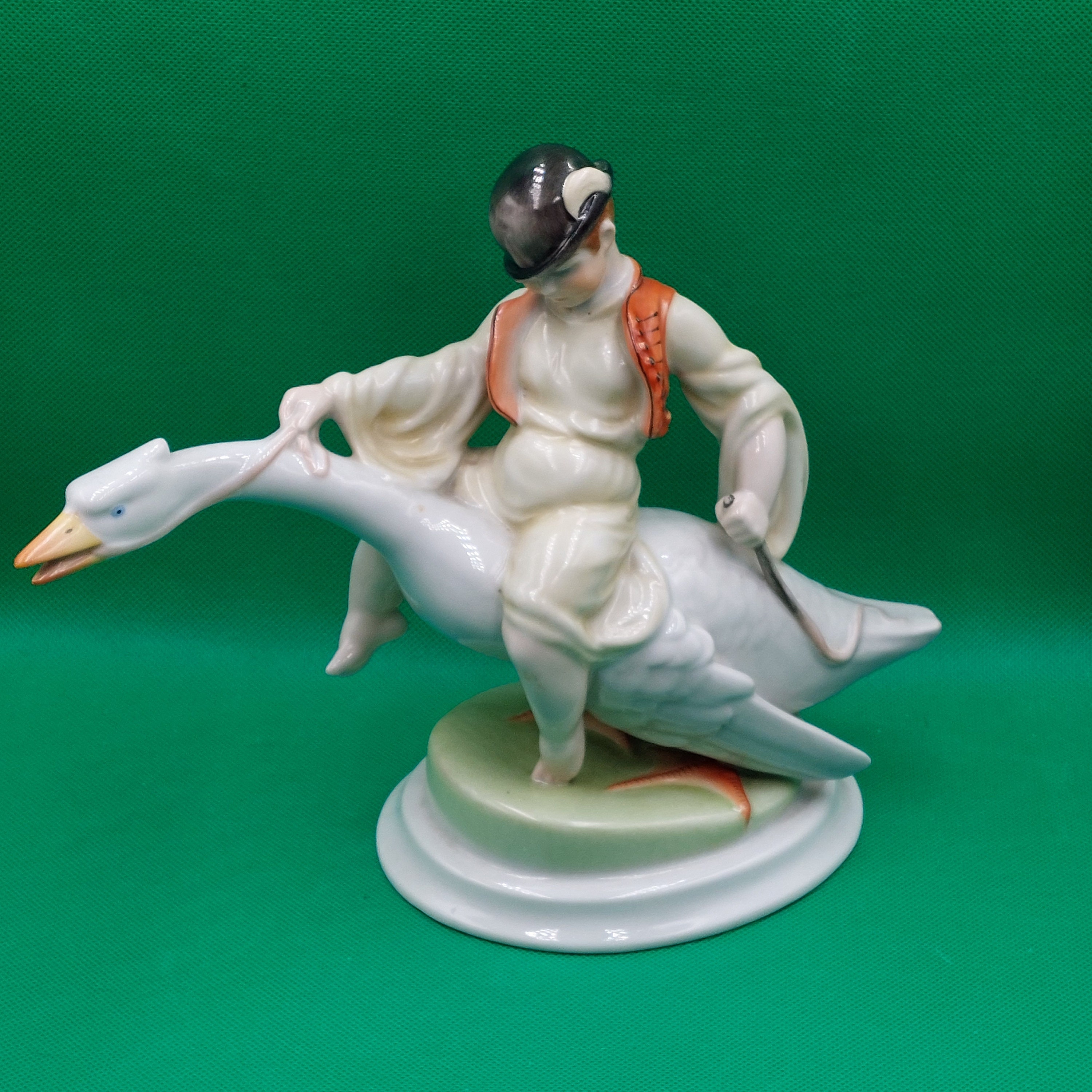 RIDING THE GOOSE Vintage Big Boy With Goose Figurine by Elek - Etsy