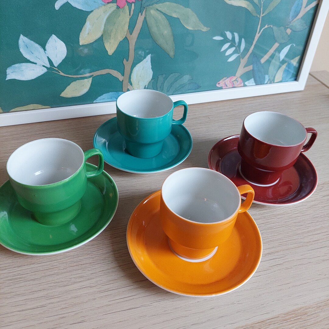 VINTAGE COFFEE SET Mid-century Porcelain Coffee Set Hungary Hollóháza ...