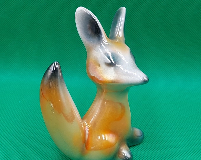 VINTAGE FOX STATUETTE- Mid-century Orange Fox Figurine- Hungary ...