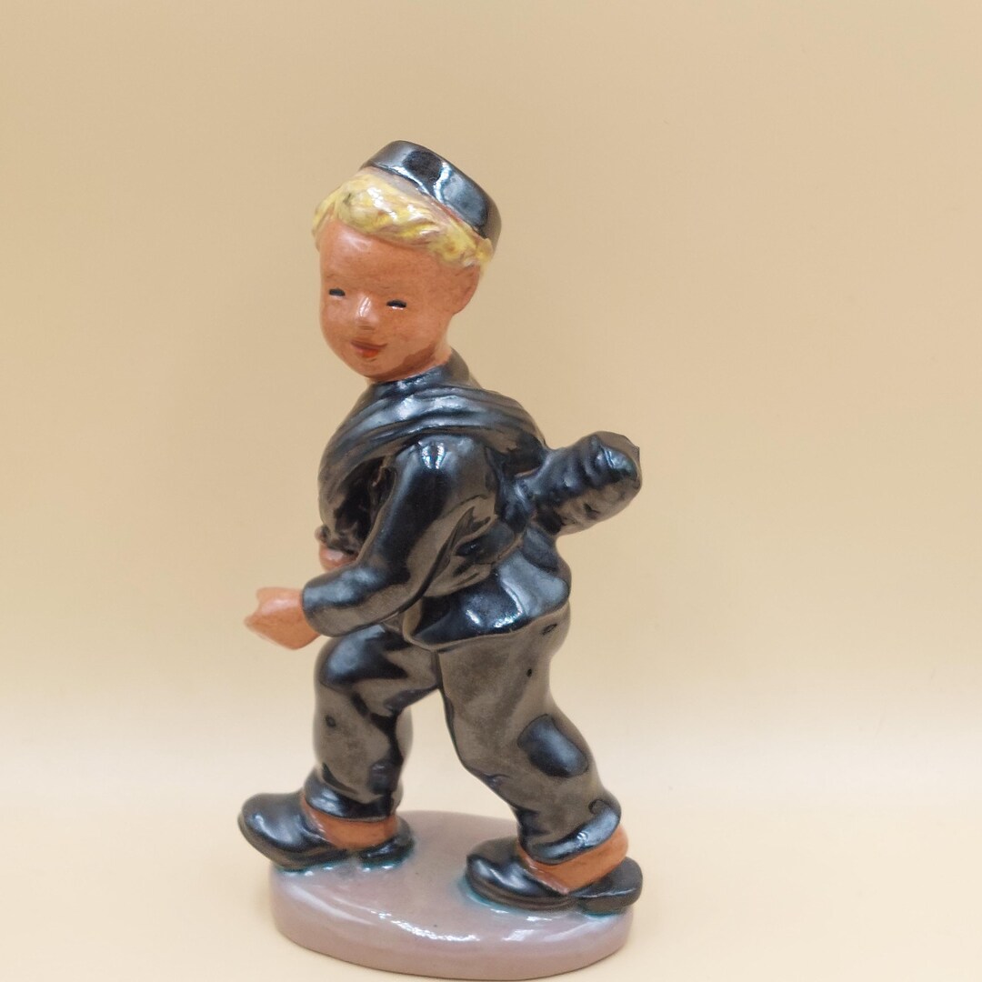 ANTIQUE CHIMNEY SWEEP- Ceramic Chimney Sweep Figurine- Hungarian Izsepy ...