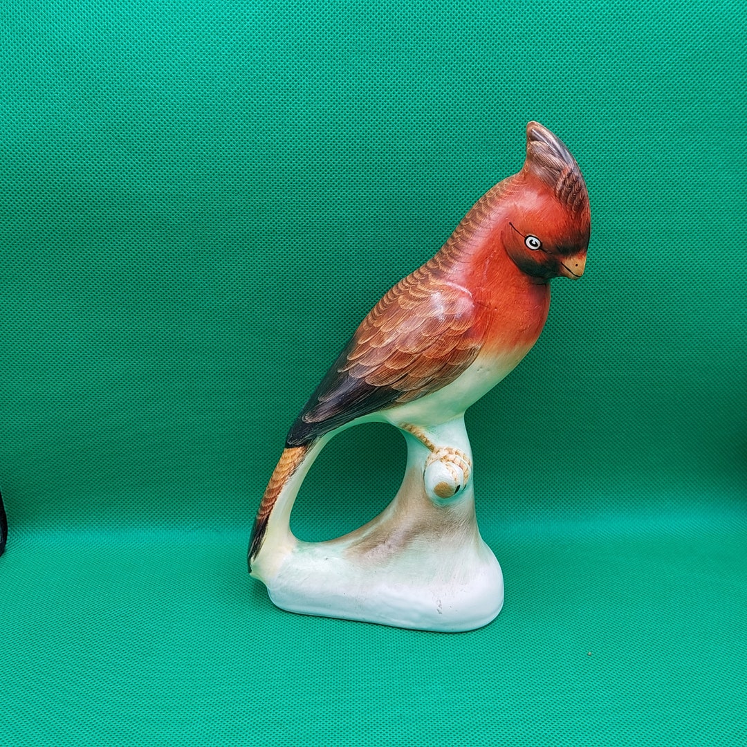 VINTAGE CERAMIC PARROT Vintage Ceramic Parrot Figurine Rare Hungary ...