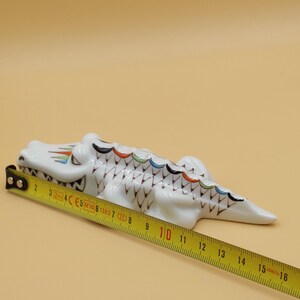 VINTAGE CROCODILE- Porcelain Colorful Crocodile Figurine- Hungarian ...