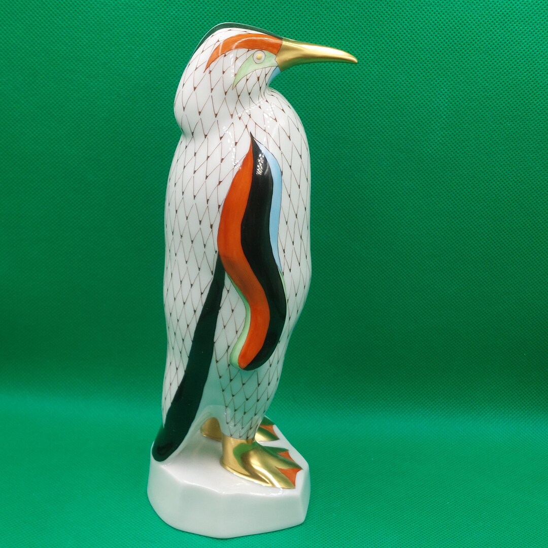 BRUTALIST COLORFUL PENGUIN- Porcelain Penguin Figurine- Hungarian ...
