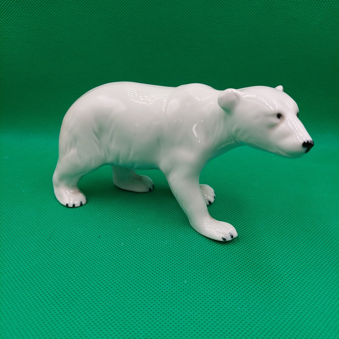 VINTAGE POLAR BEAR Mid-century Polar Bear Figurine Germany Gdr ...