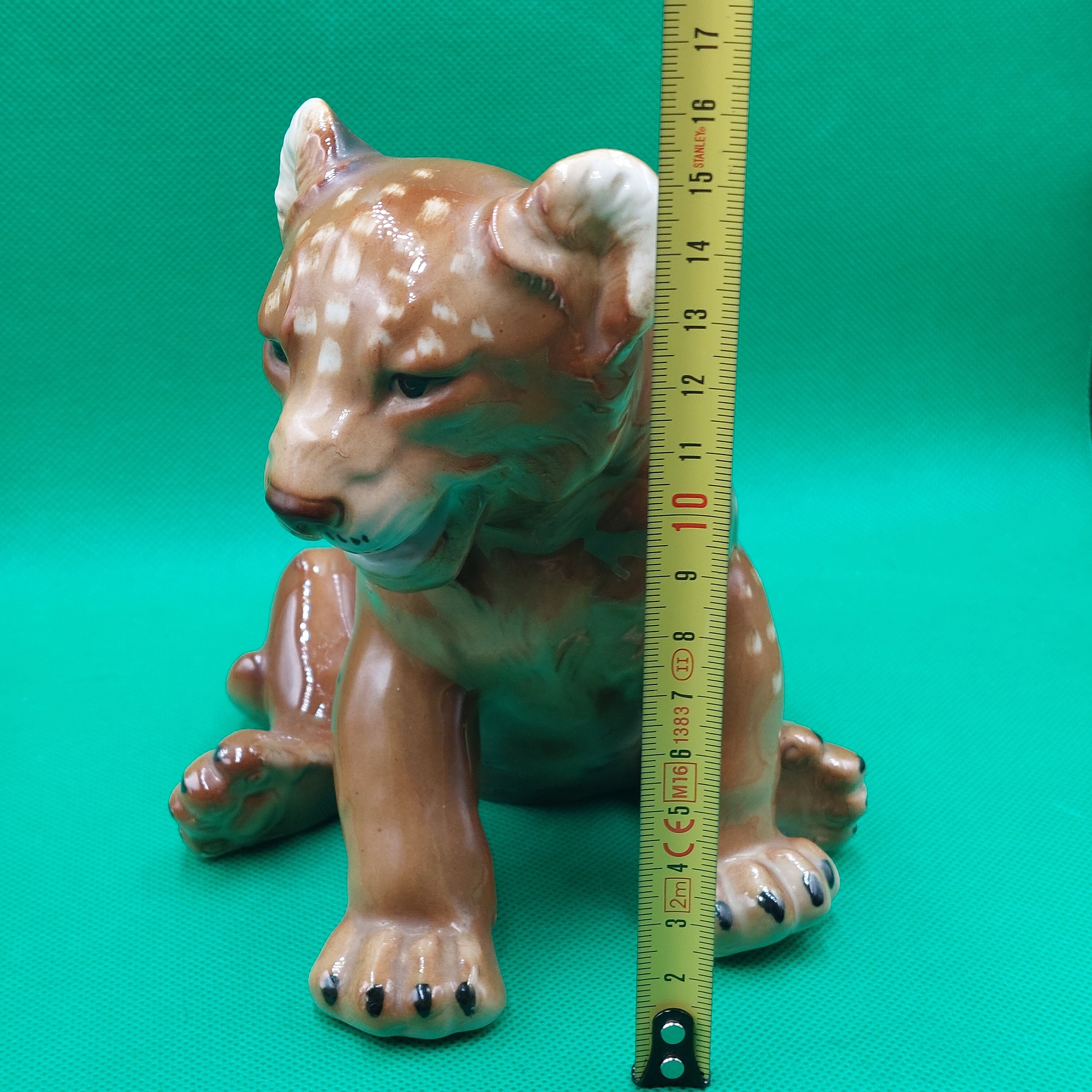 VINTAGE LION CUB Mid-century Porcelain Lion Figurine Germany ...