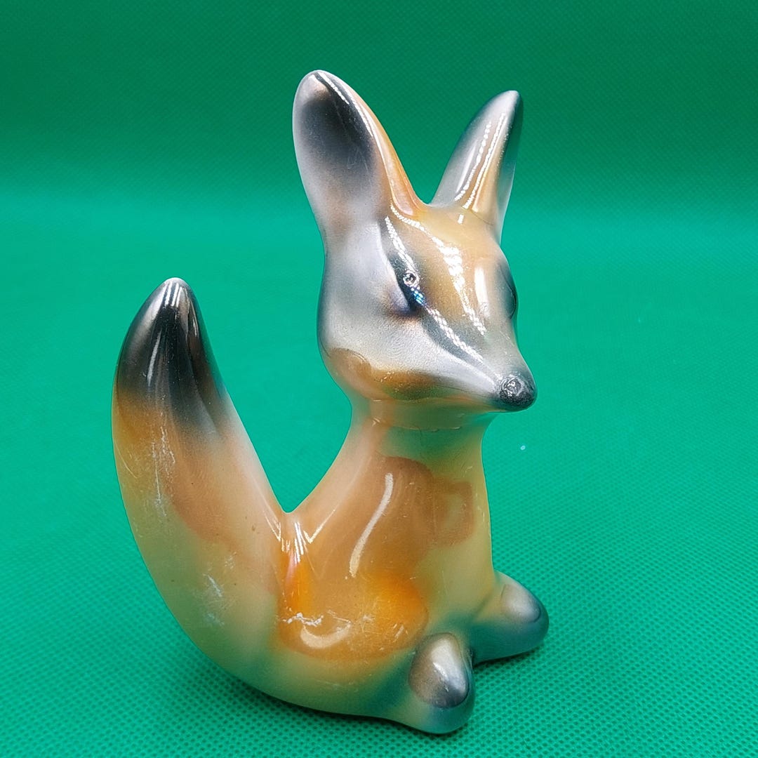 VINTAGE FOX- Ceramic Fox Figurine- Hungarian Iparművészeti Ceramic ...