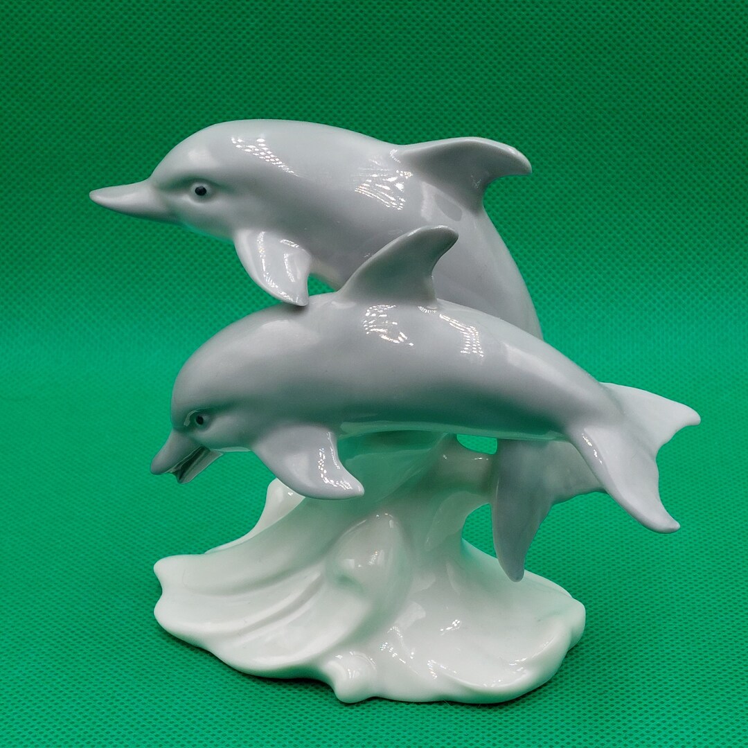 VINTAGE DOLPHINS OTAGIRI Porcelain Pair of Dolphins Japan Otagiri ...
