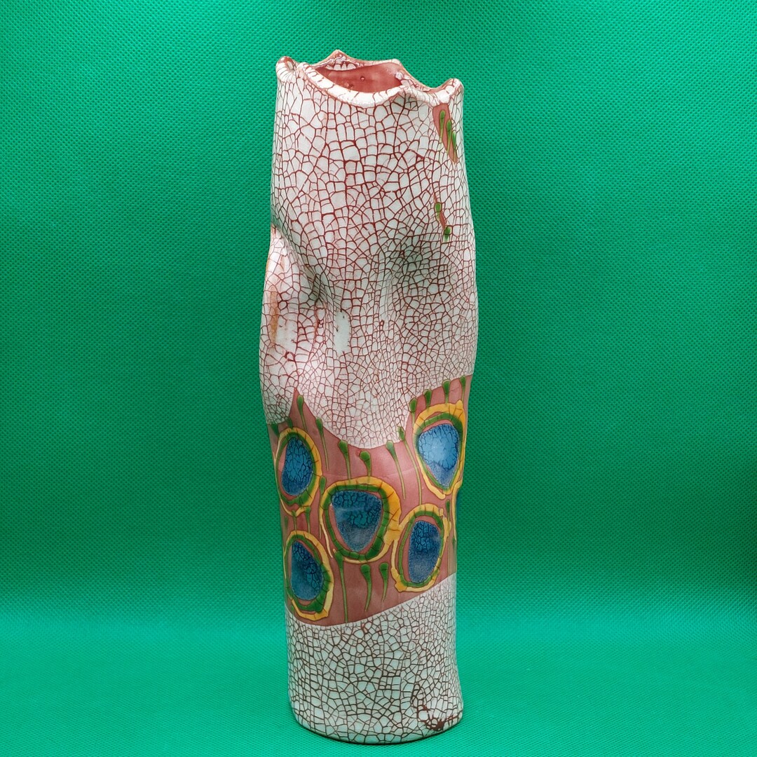 BRUTALIST MODERNIST VASE Vintage Abstract Ceramic Vase Hungarian ...