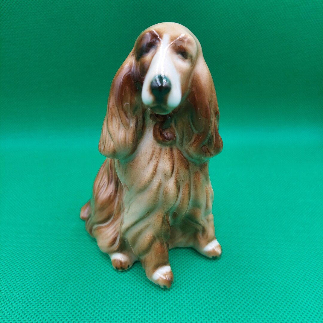COCKER SPANIEL DOG Zsolnay Vintage Dog Figurine Hungary Zsolnay ...