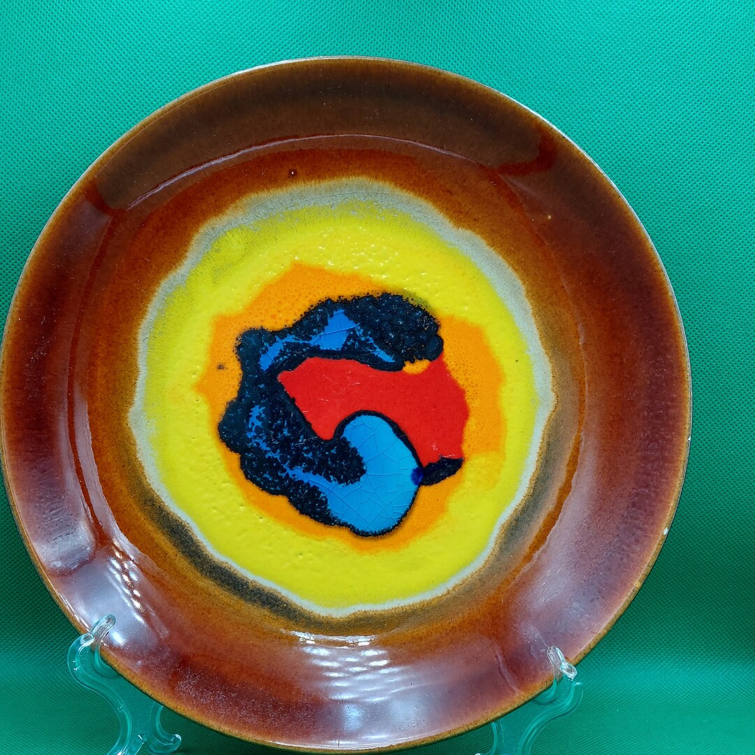 ABSTRACT WALL HANGING Gránit Wall Plate Hungarian Ceramic Wall Hanging ...