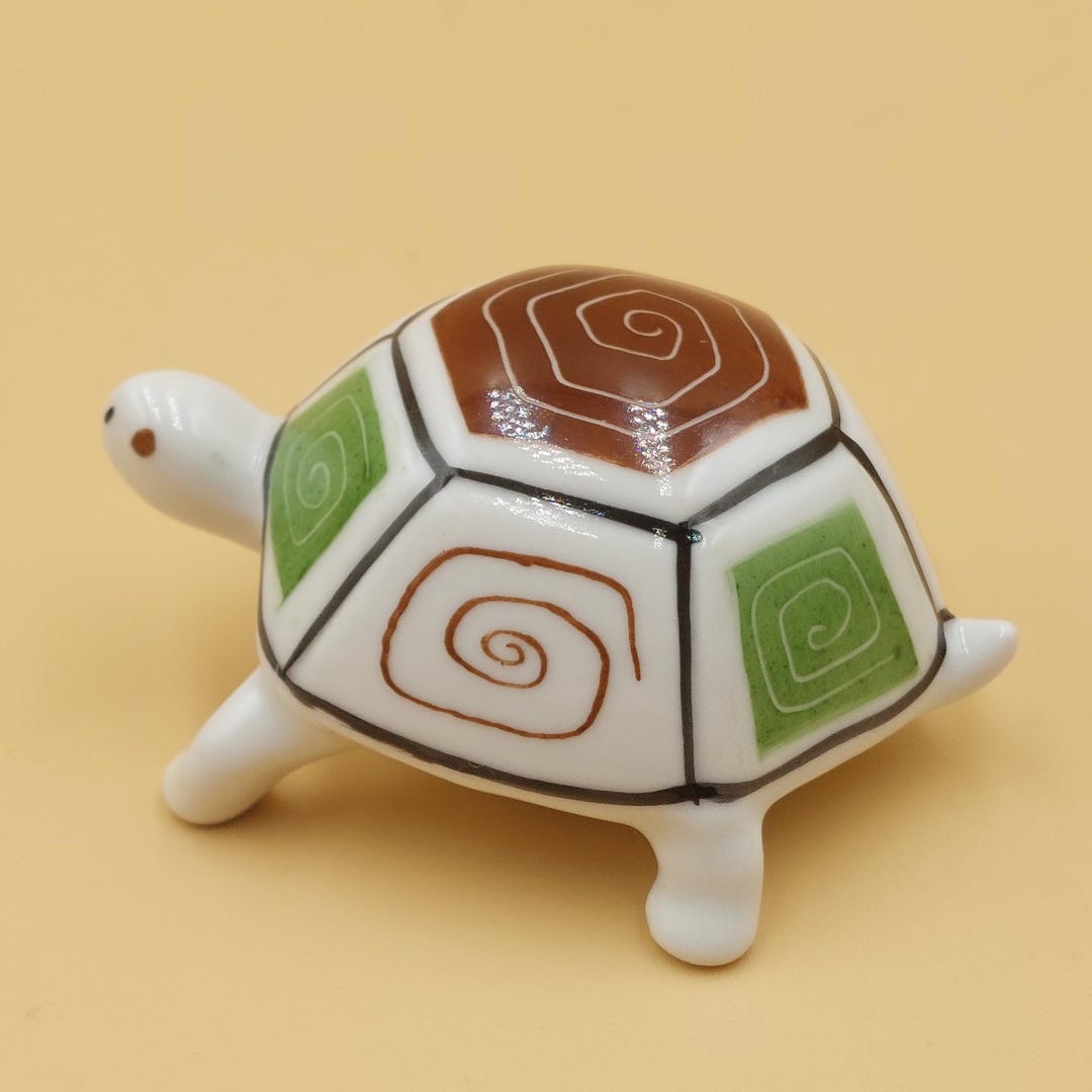 VINTAGE TURTLE Porcelain Turtle Figurine by Antónia Ősz Szabó Hungarian ...