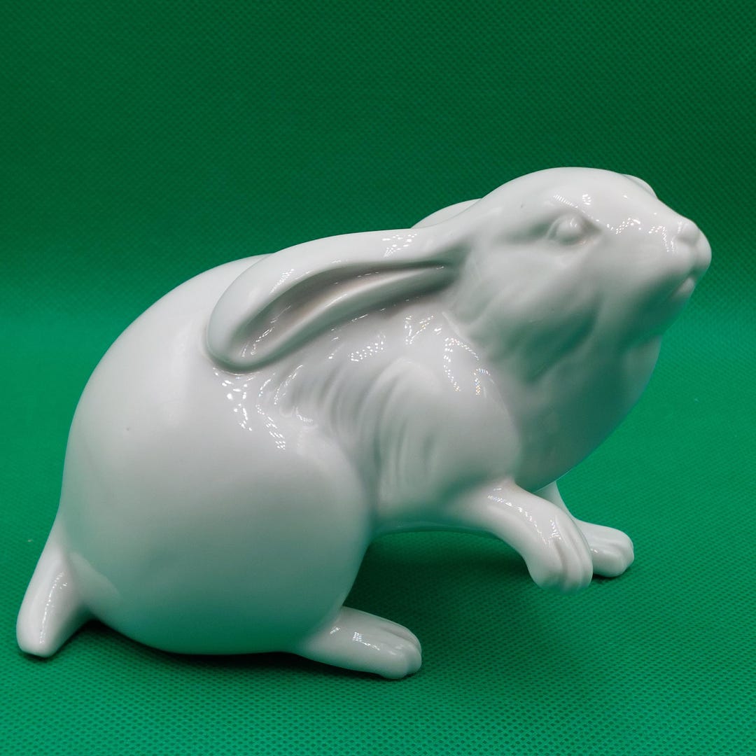 VINTAGE EASTER BUNNY- Porcelain Rabbit, Bunny Figurine- Hungarian ...