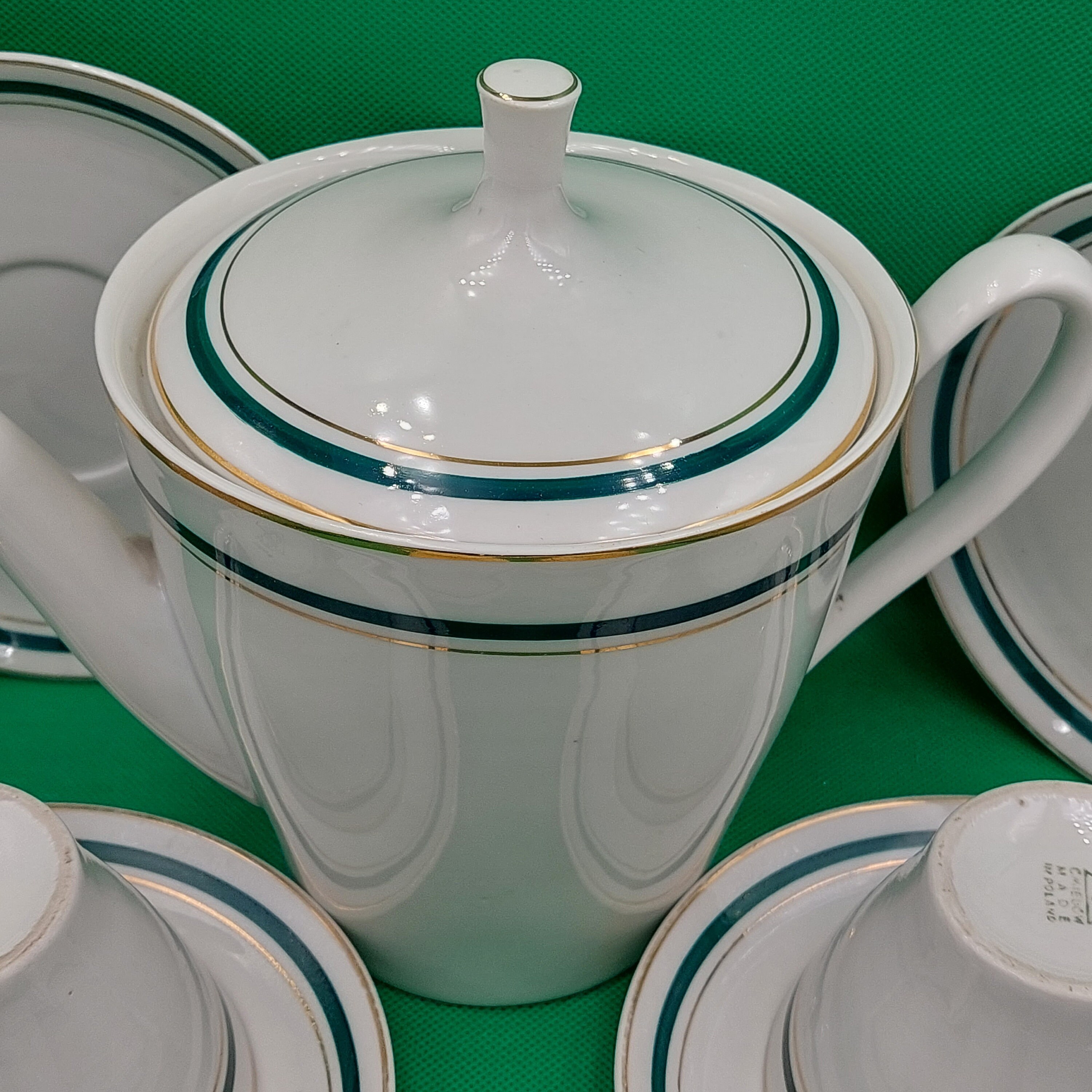 Cmielow Tea/ Coffee Set Vintage Cmielow Porcelain Tea Pot With 4 Cup ...