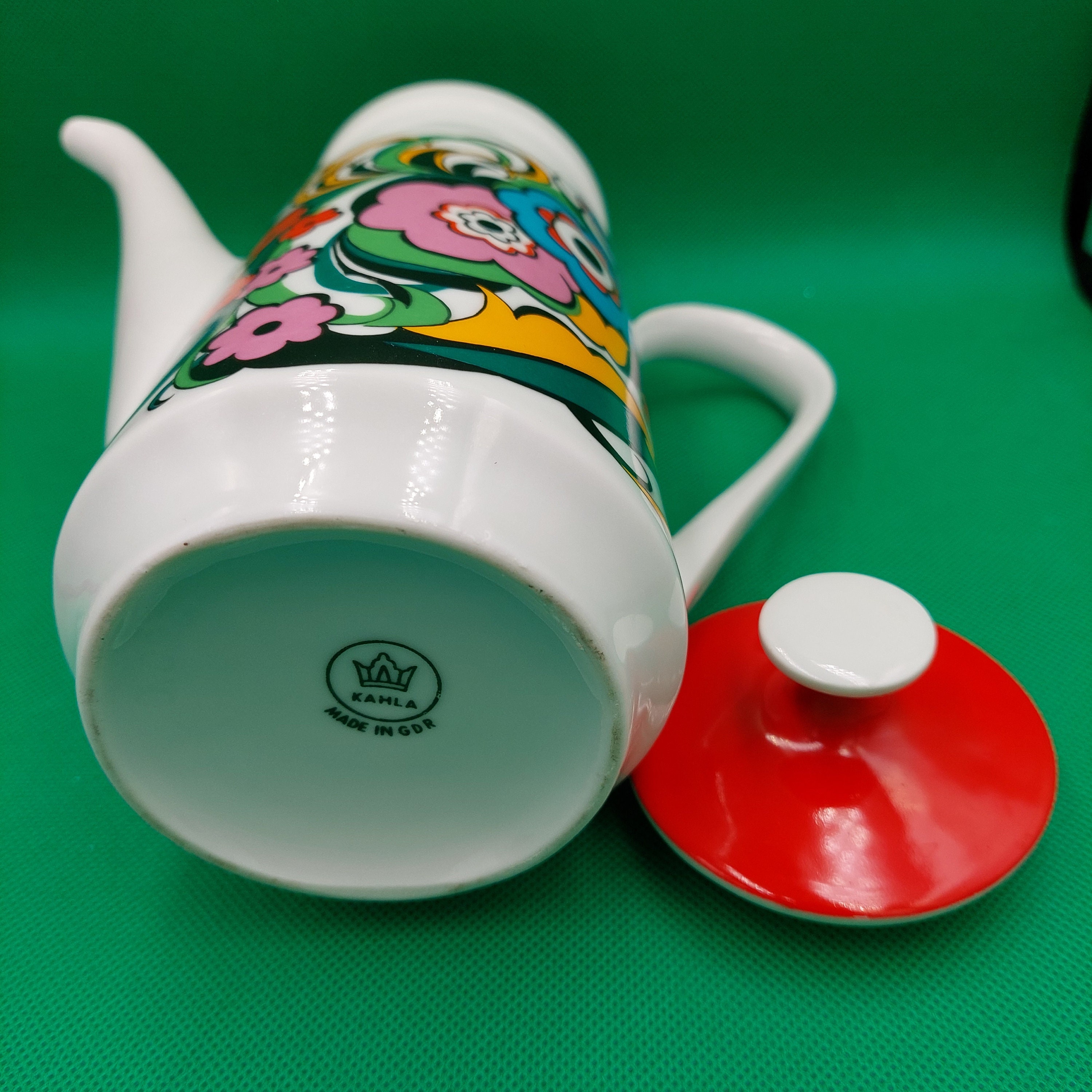 Spring Flowers Vintage Coffee/ Teapot German Kahla Porcelain Retro GDR ...