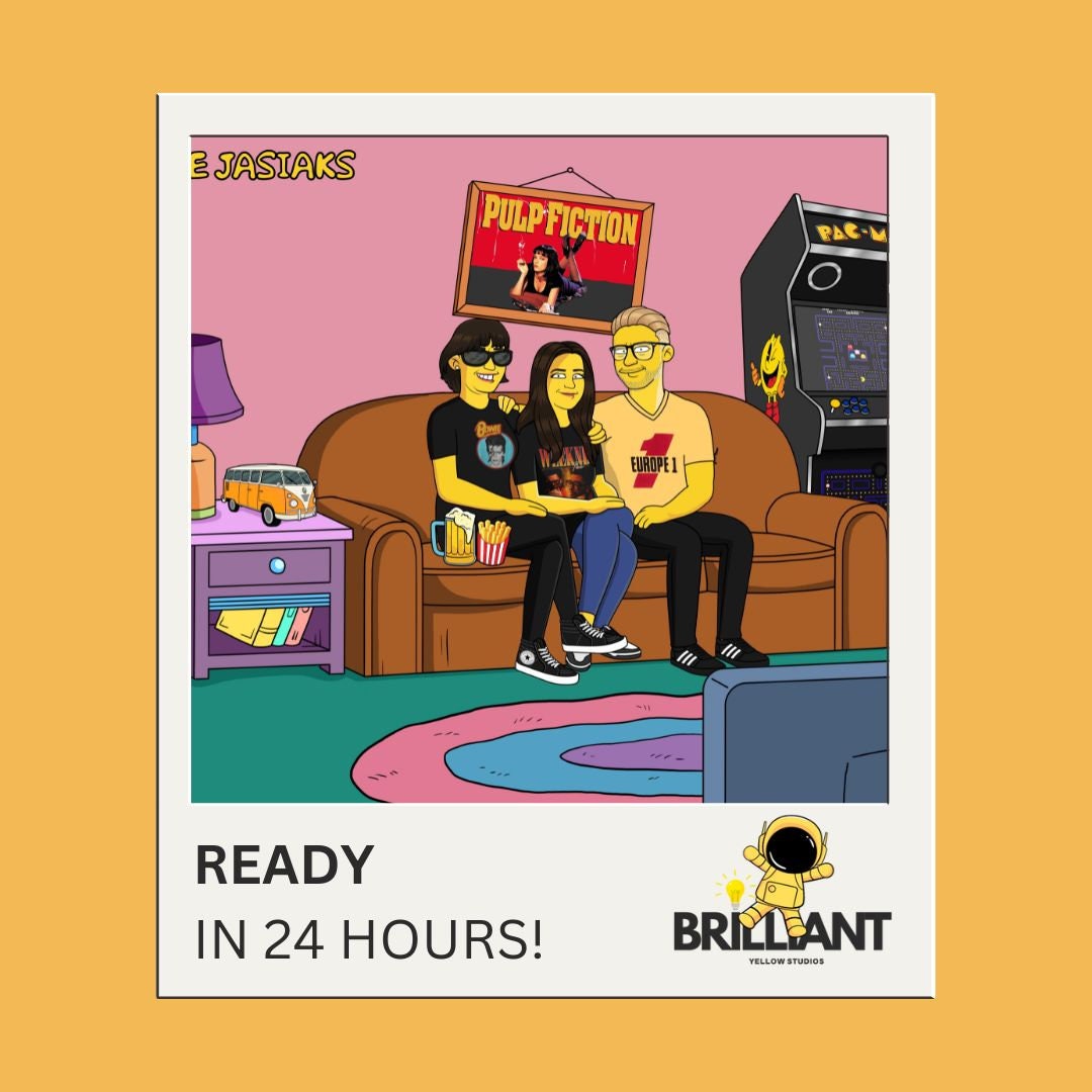 Custom Simpson Portrait Custom Cartoon Portrait From Photo Friendship ...