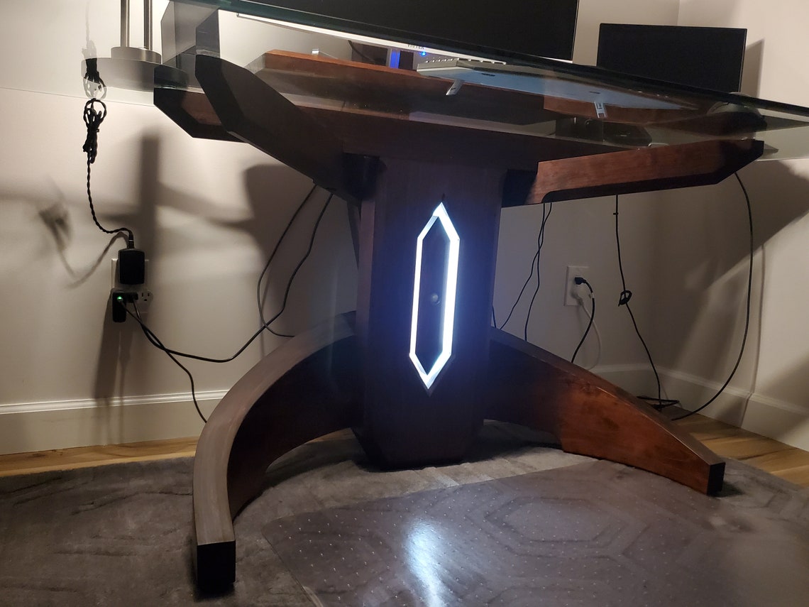 Custom Made Solid Cherry Desk, Cherry Desk, Solid Wood Desk, Modern ...