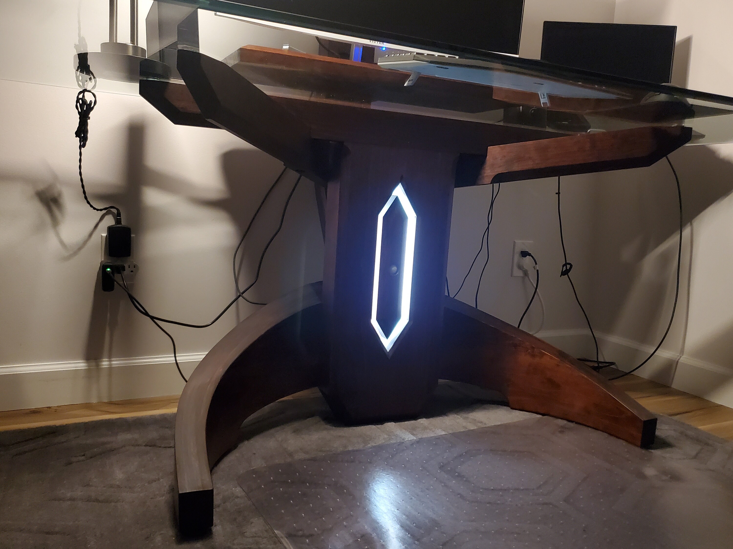 Custom Made Solid Cherry Desk, Cherry Desk, Solid Wood Desk, Modern ...