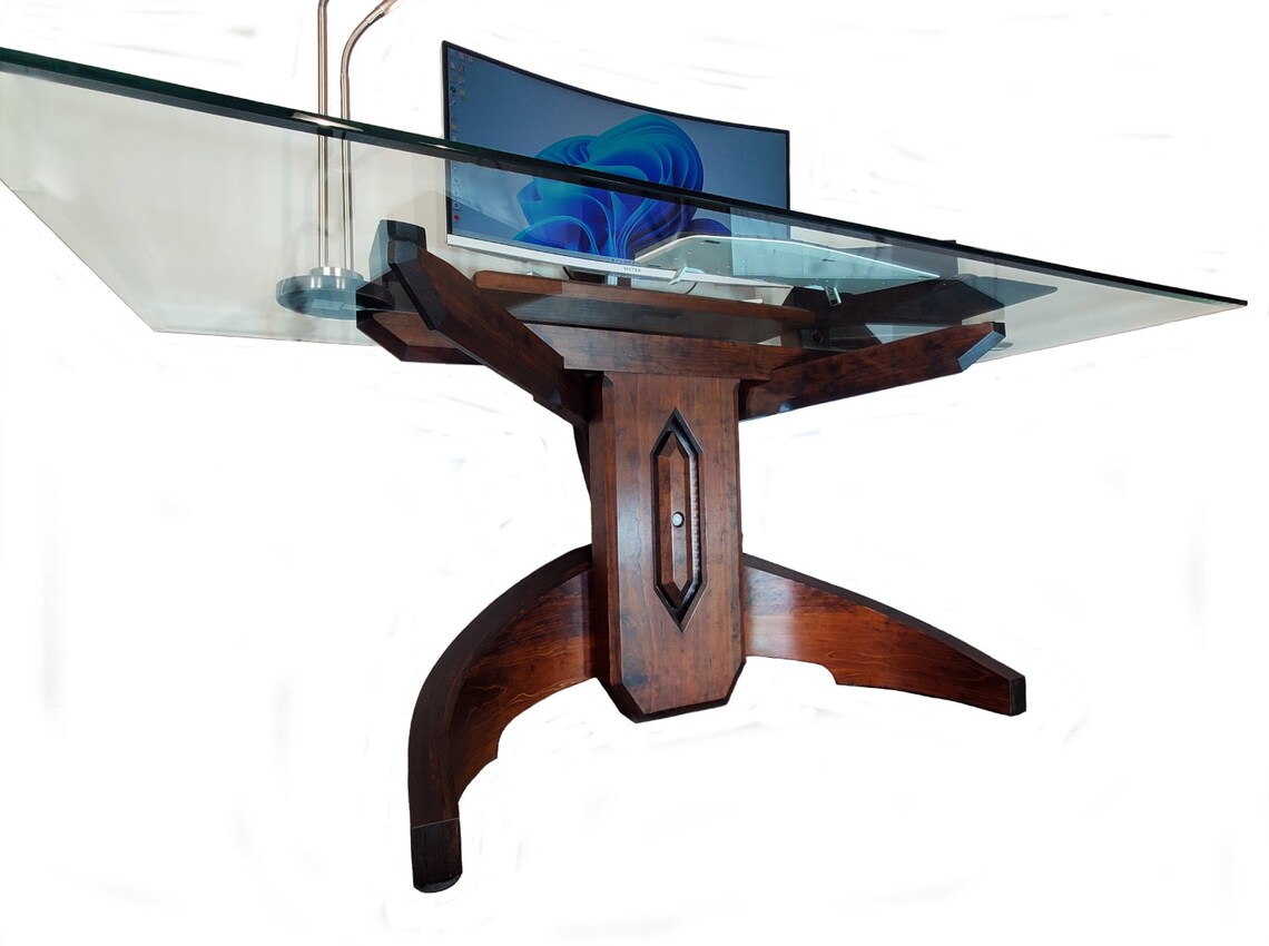 Custom Made Solid Cherry Desk, Cherry Desk, Solid Wood Desk, Modern ...