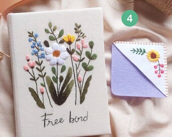 Custom Hand Embroidered Notebook, Handmade Fabric Notebook, Custom ...