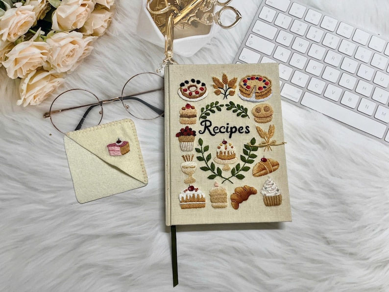 Custom Hand Embroidered Notebook, Handmade Fabric Notebook, Custom ...