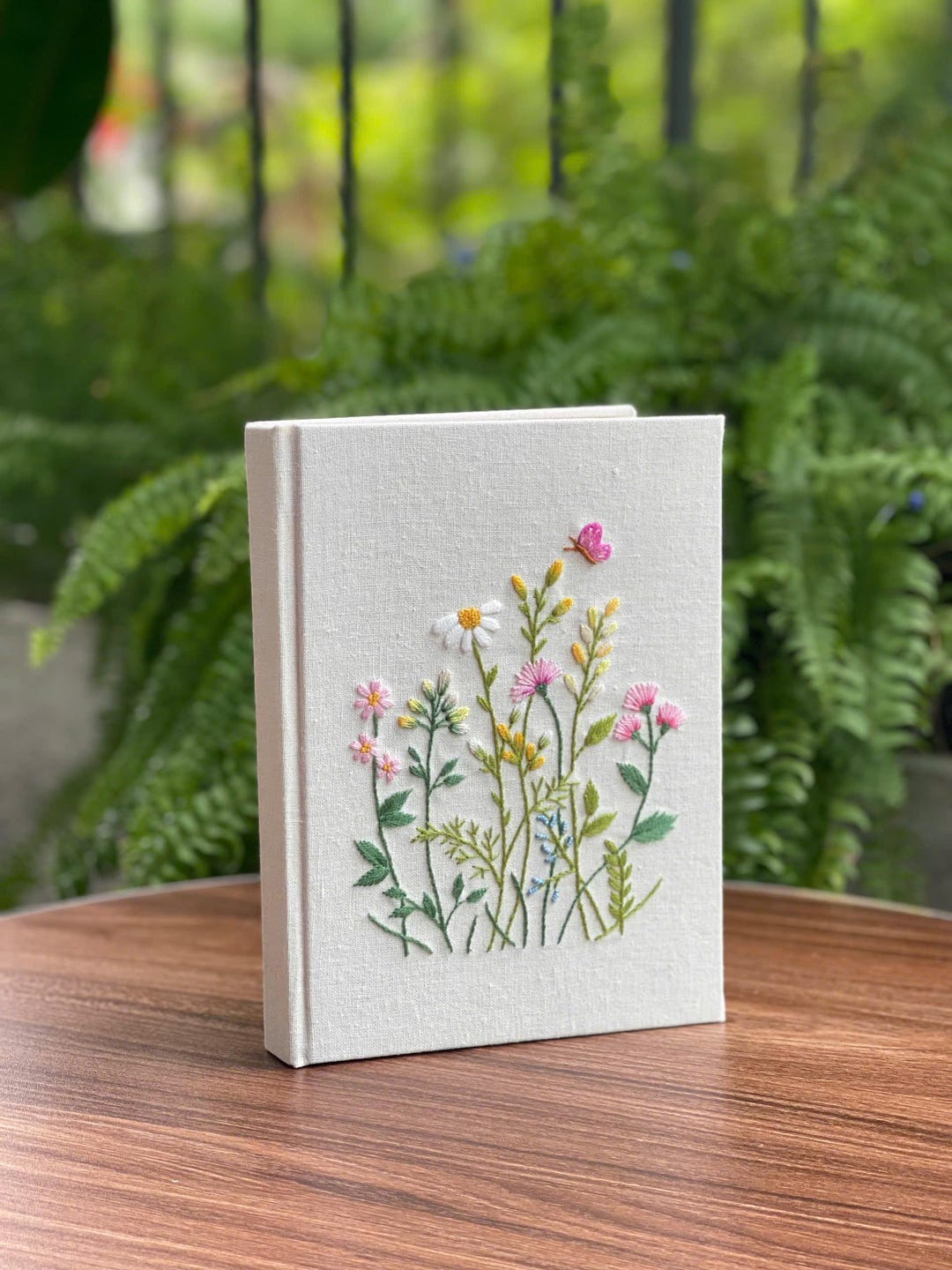 Custom Hand Embroidered Notebook, Handmade Fabric Notebook, Custom ...