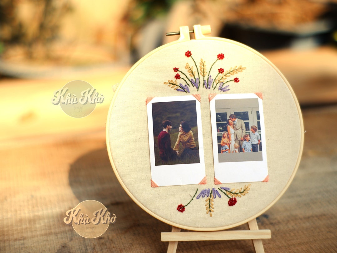 Personalized Embroidery Frames for Memories With 2 Personalized Images ...
