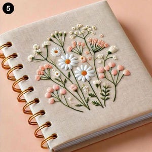 Custom Hand Embroidered Notebook, Handmade Fabric Notebook, Custom ...