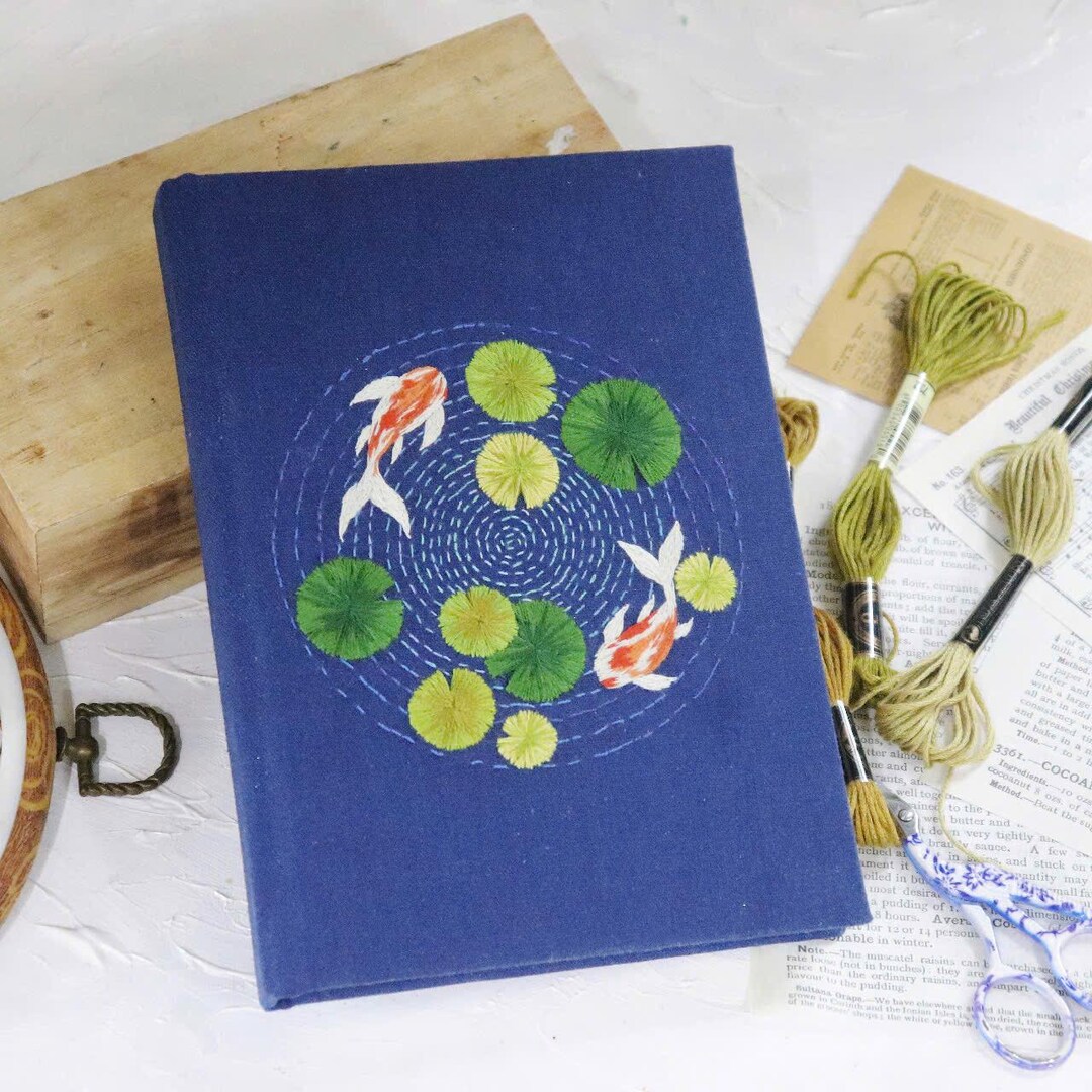 Custom Hand Embroidered Notebook, Handmade Fabric Notebook, Custom ...