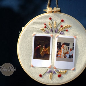 Personalized Embroidery Frames for Memories With 2 Personalized Images ...