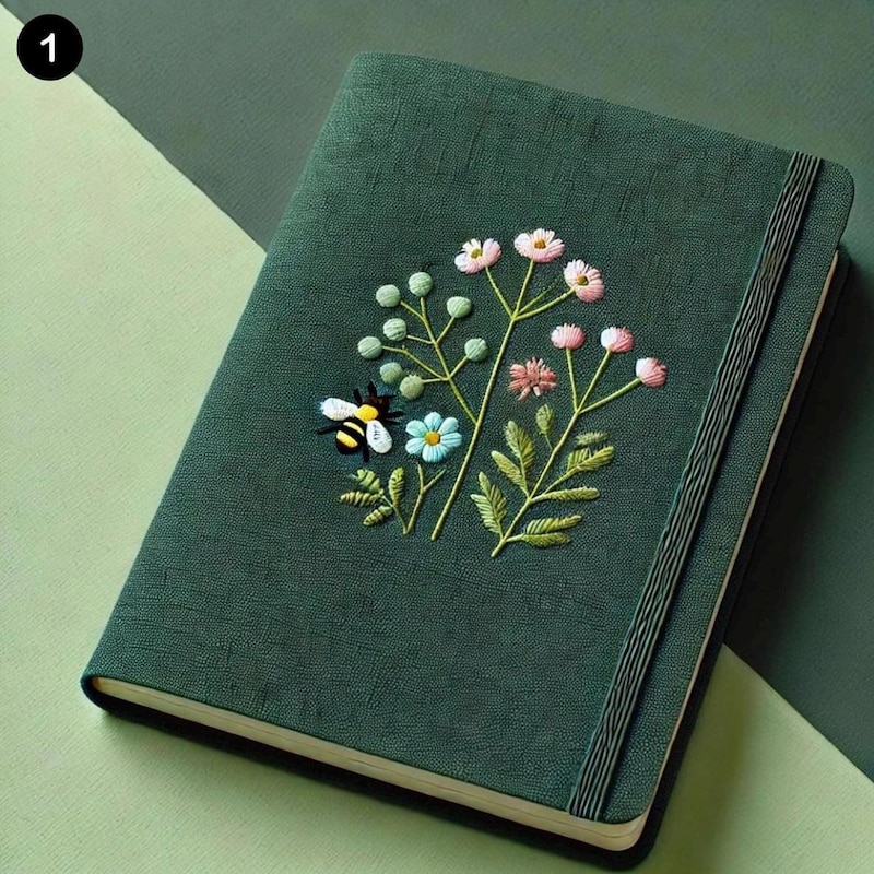 Embroidered Notebook - Etsy