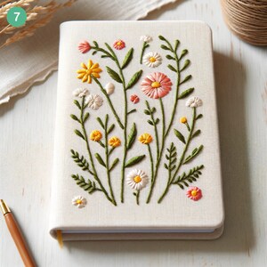 Custom Hand Embroidered Notebook, Handmade Fabric Notebook, Custom ...