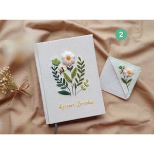 Custom Hand Embroidered Notebook, Handmade Fabric Notebook, Custom ...