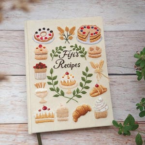 Custom Hand Embroidered Notebook, Handmade Fabric Notebook, Custom ...