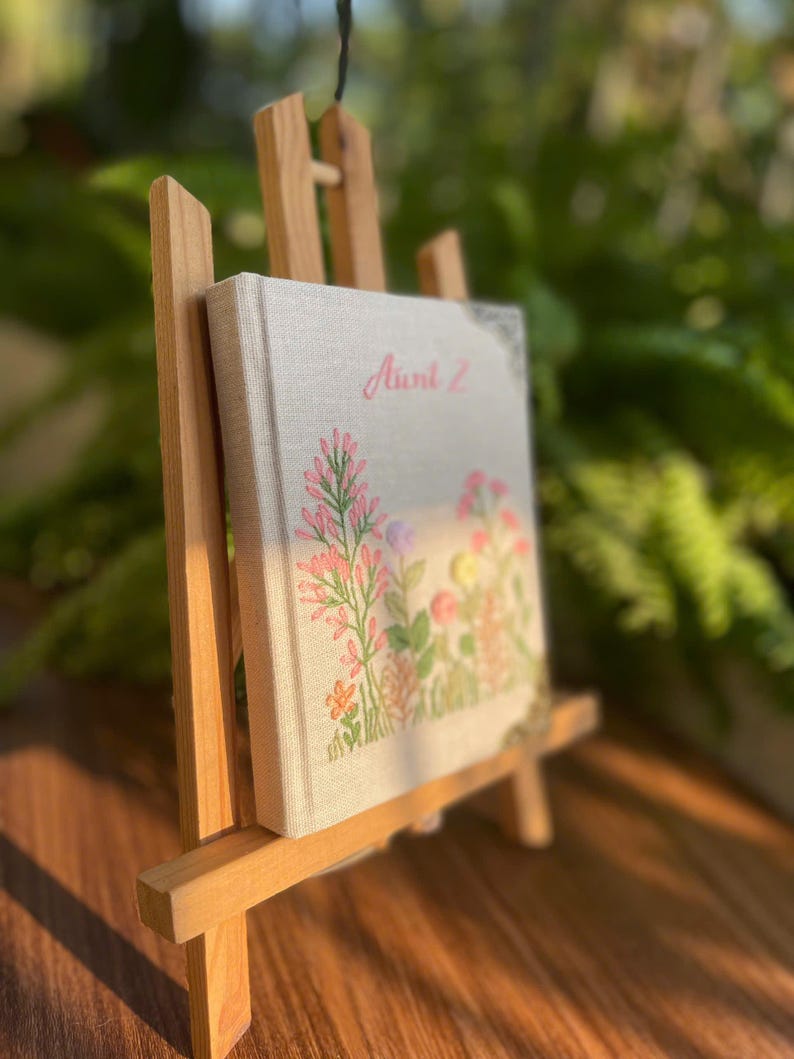 Custom Hand Embroidered Notebook, Handmade Fabric Notebook, Custom ...