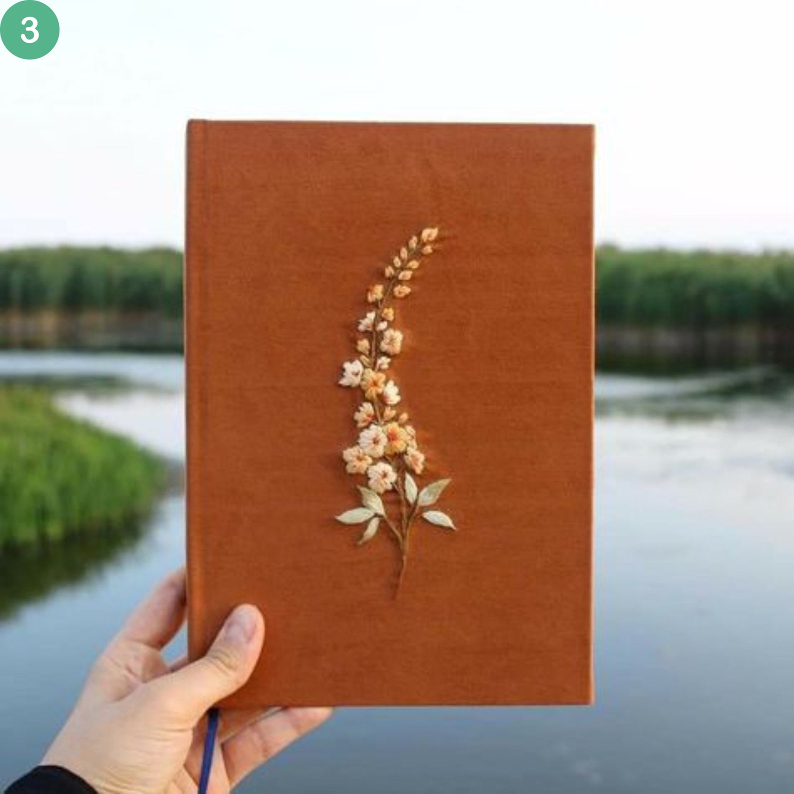 Custom Hand Embroidered Notebook, Handmade Fabric Notebook, Custom ...