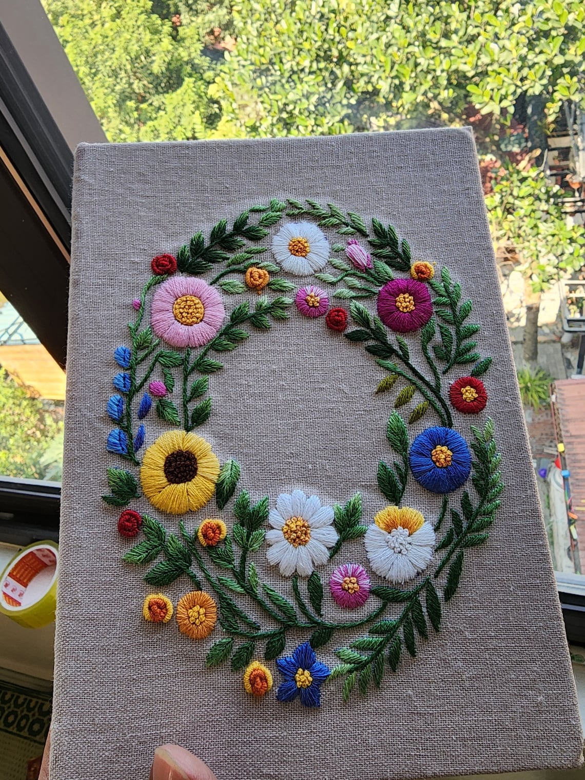 Custom Hand Embroidered Notebook, Handmade Fabric Notebook, Custom ...