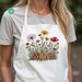 Natural Embroidered Floral Apron, Personalized Hand Embroidered Apron, Kitchen, Cooking, Florist ...