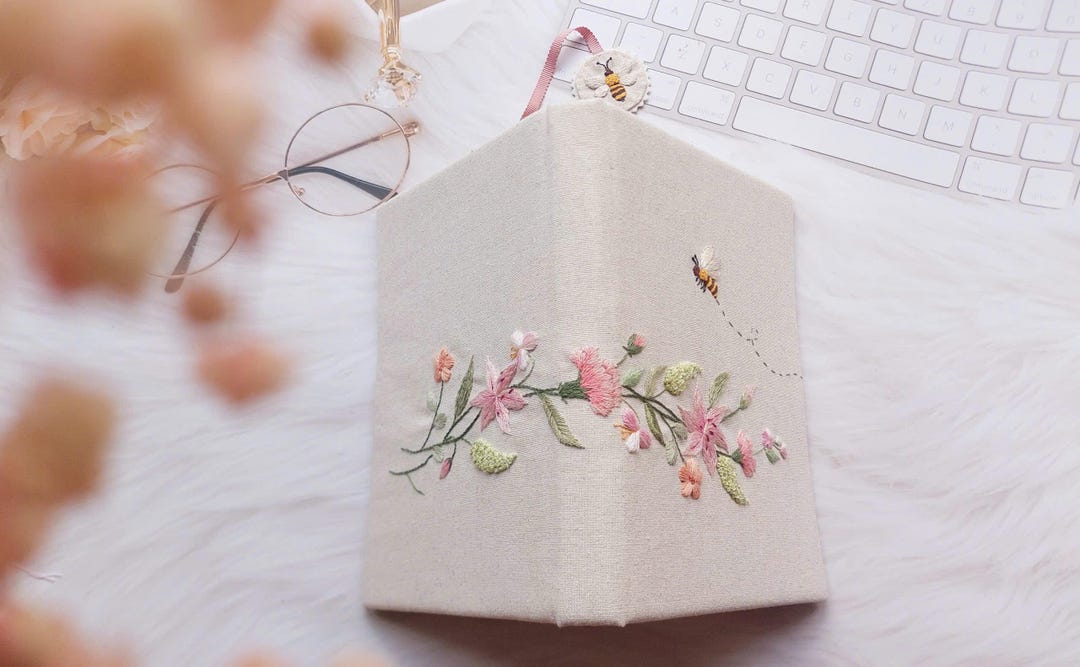 Custom Hand Embroidered Notebook, Handmade Fabric Notebook, Custom ...