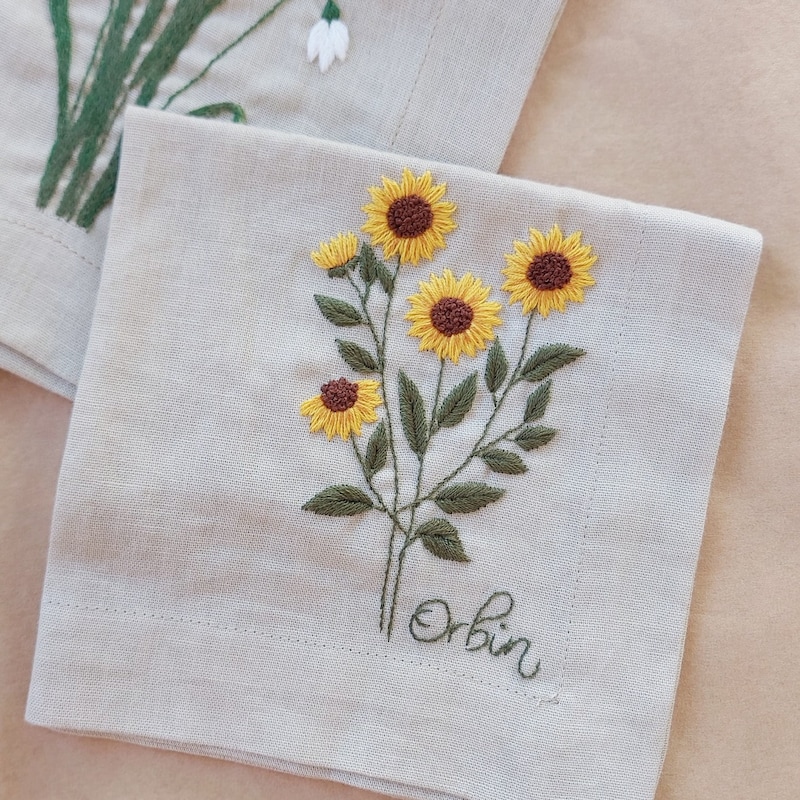 Flower Handkerchief - Etsy