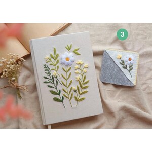 Custom Hand Embroidered Notebook, Handmade Fabric Notebook, Custom ...