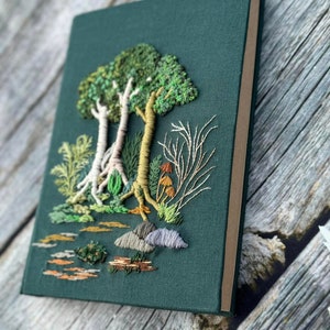 Custom Hand Embroidered Notebook, Handmade Fabric Notebook, Custom ...