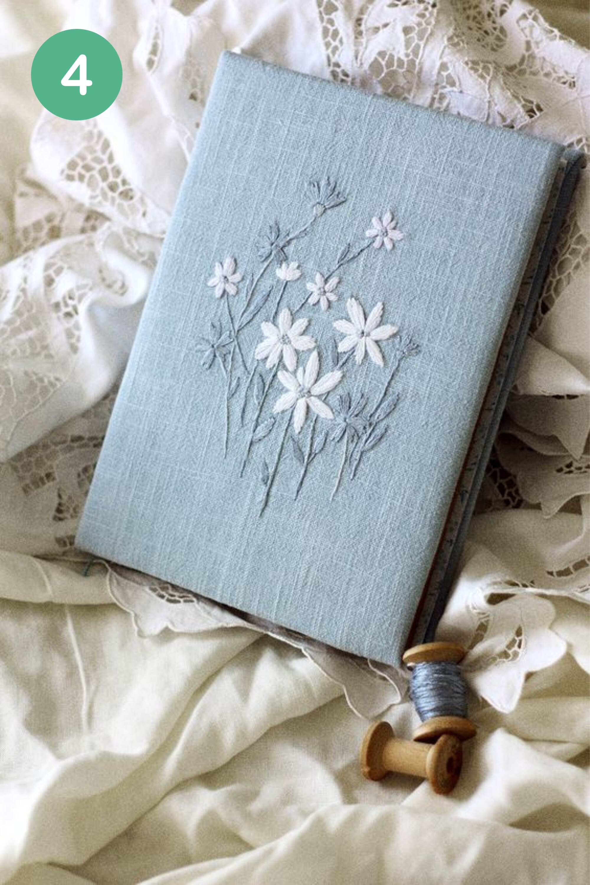 Custom Hand Embroidered Notebook, Handmade Fabric Notebook, Custom ...