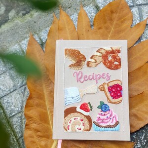 Custom Hand Embroidered Notebook, Handmade Fabric Notebook, Custom ...