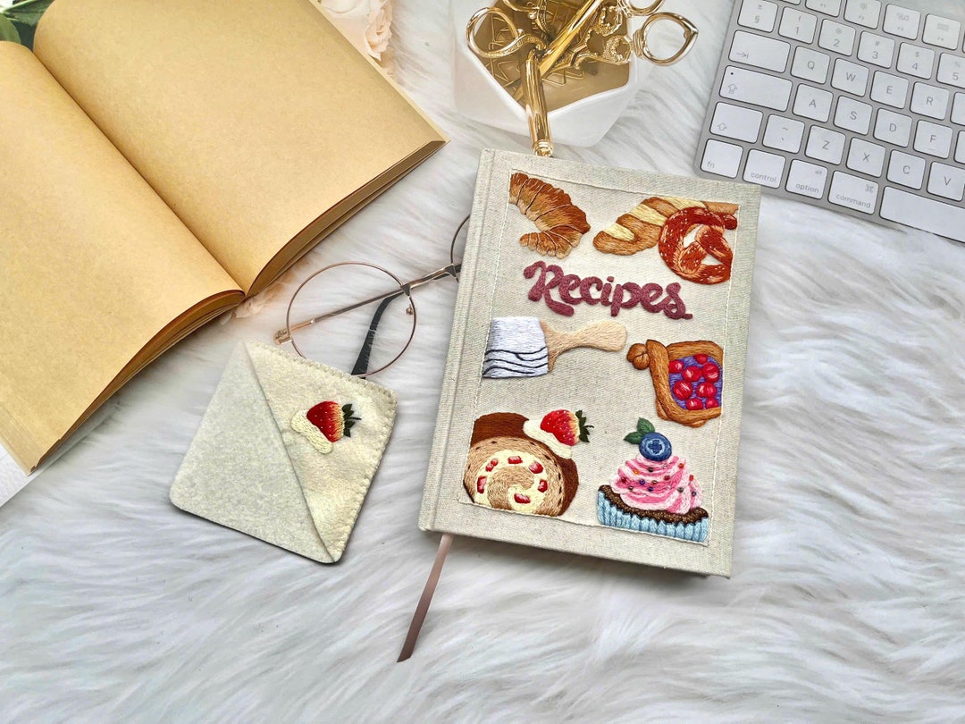 Custom Hand Embroidered Notebook, Handmade Fabric Notebook, Custom ...