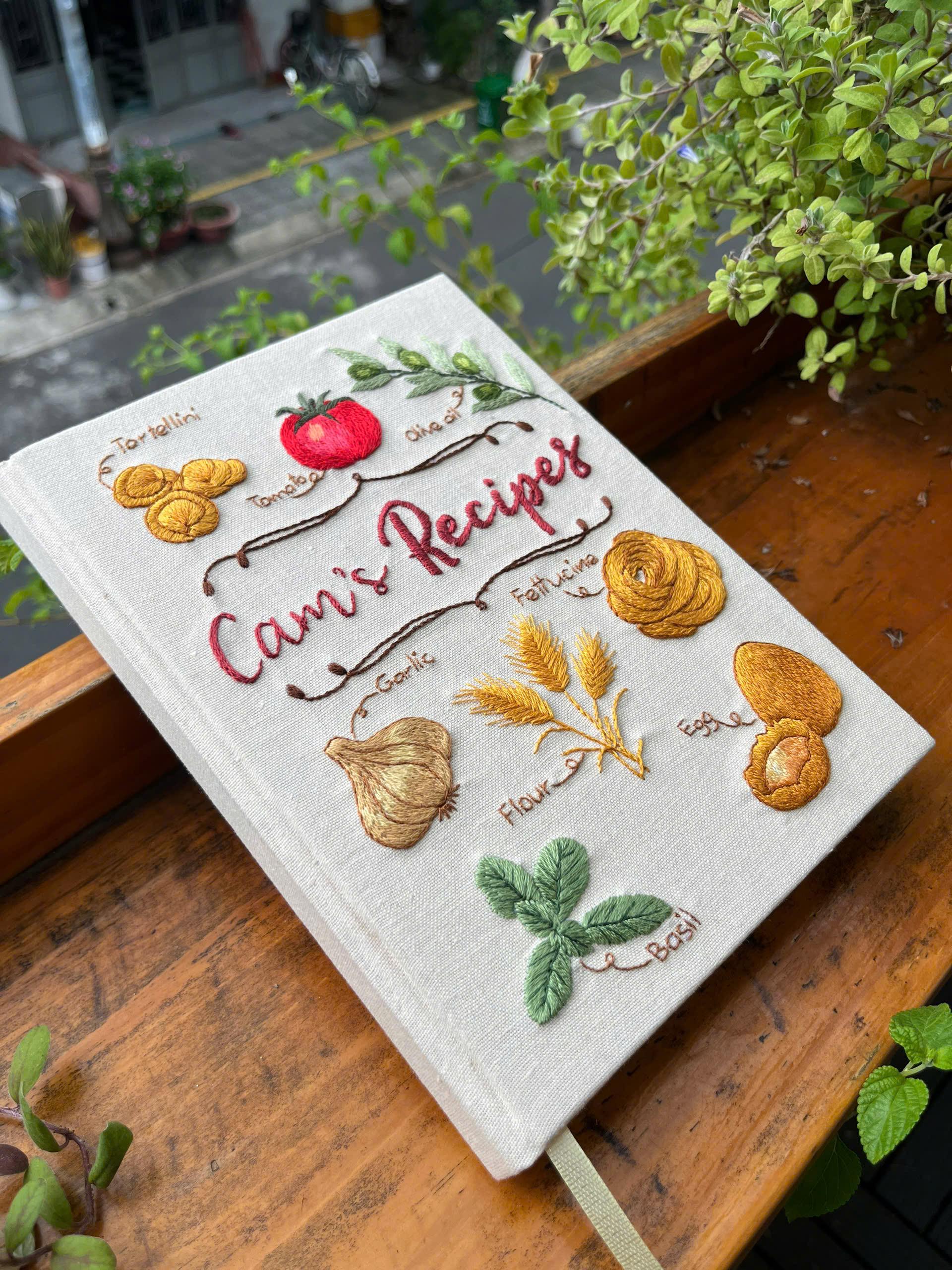 Custom Hand Embroidered Notebook, Handmade Fabric Notebook, Custom ...